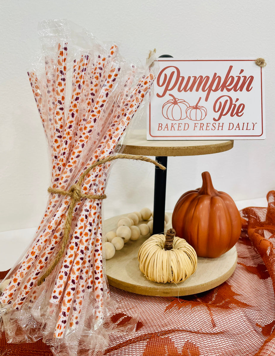 Fall autumn leaves reusable 9” straw - individually packaged – Mail it ...