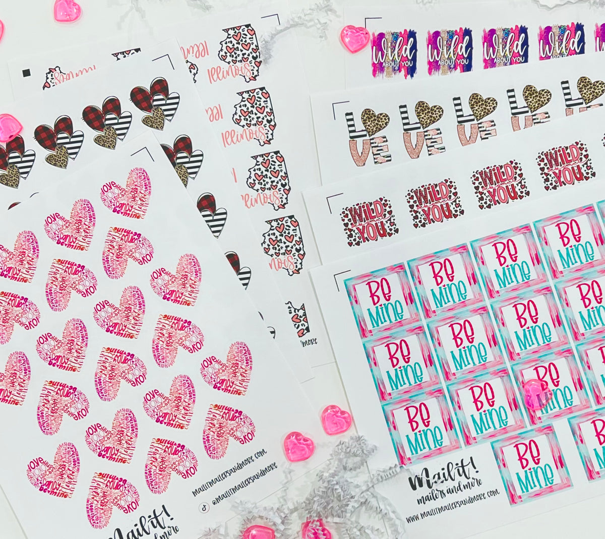 Posh love 2” stickers - 18 stickers per sheet, 3 sheets per pack – Mail ...